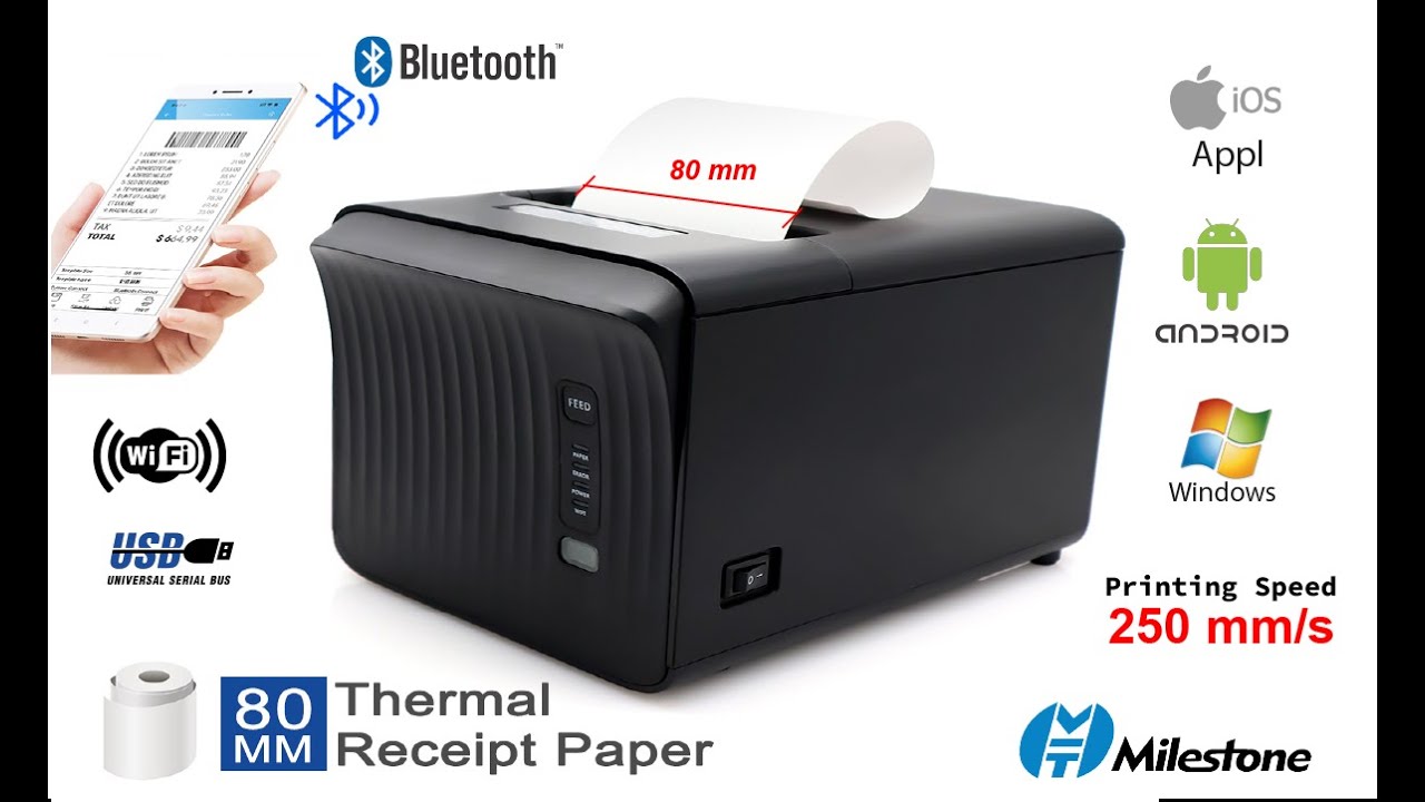 Impresora Térmica P80A - YouTube