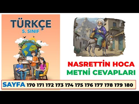 Nasreddin Hoca Metni 5. Sınıf Türkçe Ders Kitabı Sayfa 12 13 14 15 16 17 18 19 20 21 22 23 Cevapları