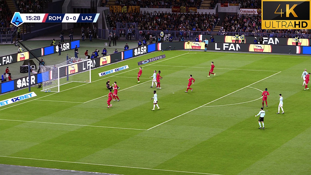 4K | PES 2025 Ultra Realistic Graphic & Atmosphere Mod | Roma vs Lazio ...