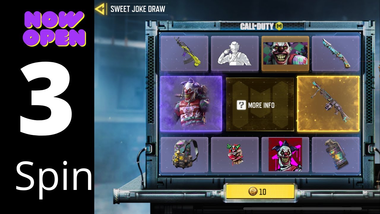 SWEET JOKE DRAW || 3 SPIN TRY || POPPIN GRAPE EMOTE || CODM || CALL OF ...