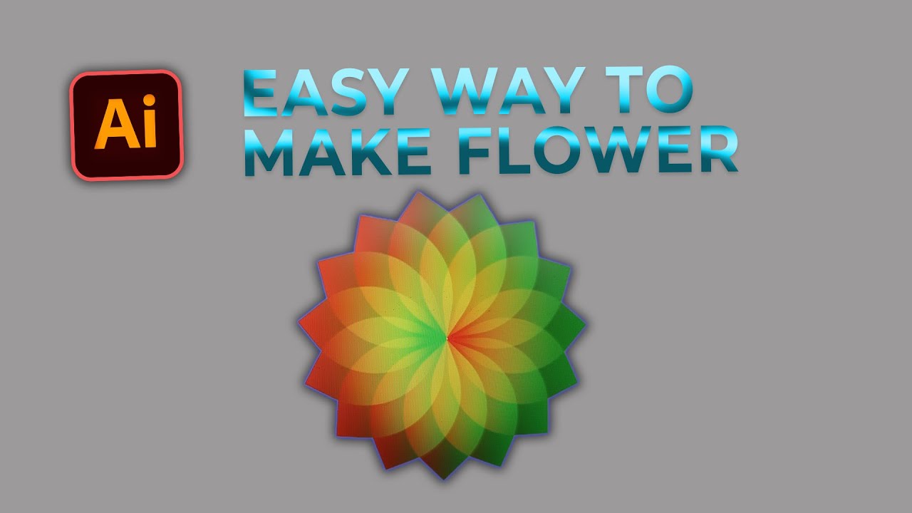 MAKE FLOWER IN ILLUSTRATOR || illustrator tutorials - YouTube