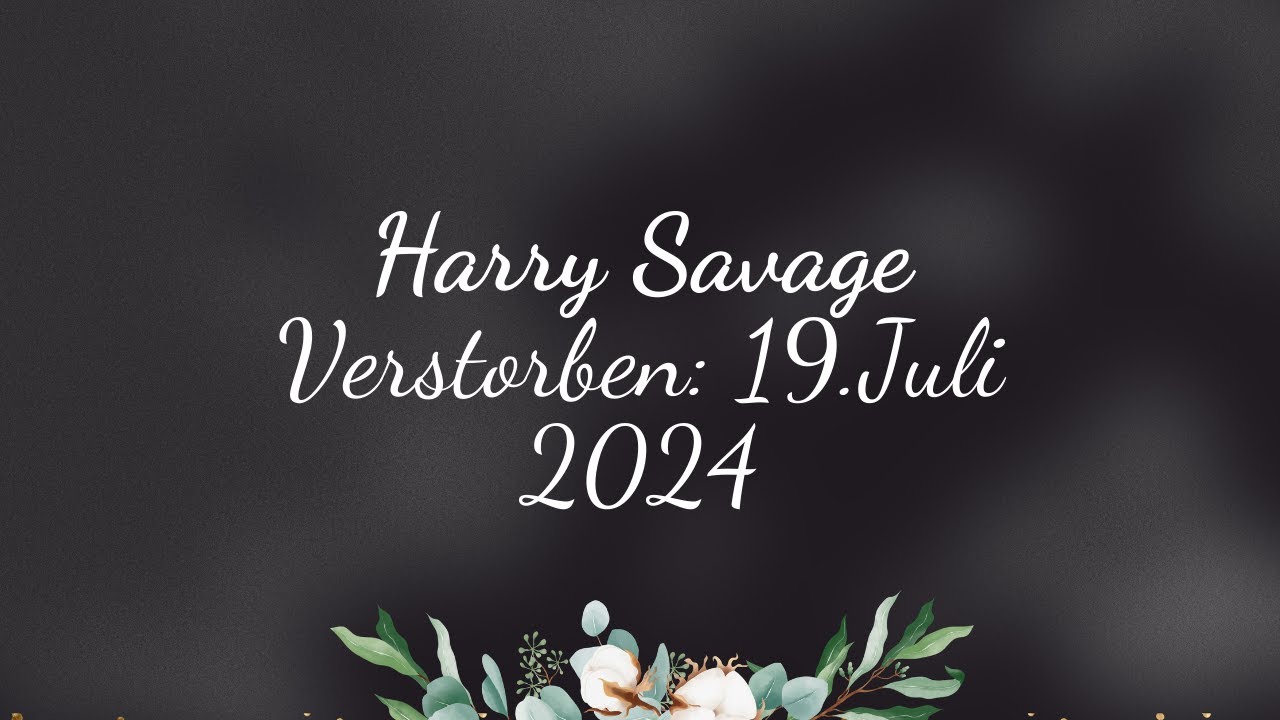 Harry Savage Verstorben: 19.Juli 2024. Reality-Stars der Show "Hunted ...