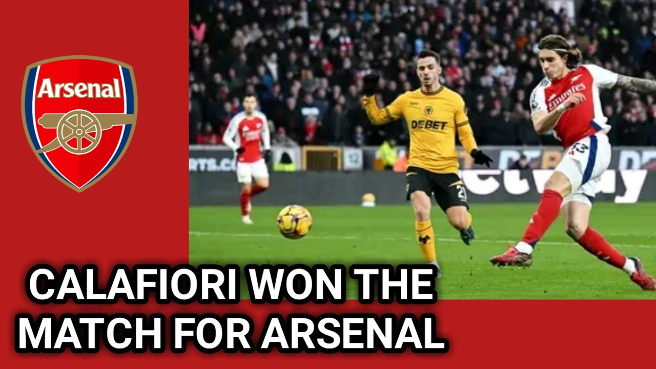 Ricardo Calafiori Goal vs Wolves | Wolves 0:1 Arsenal - YouTube