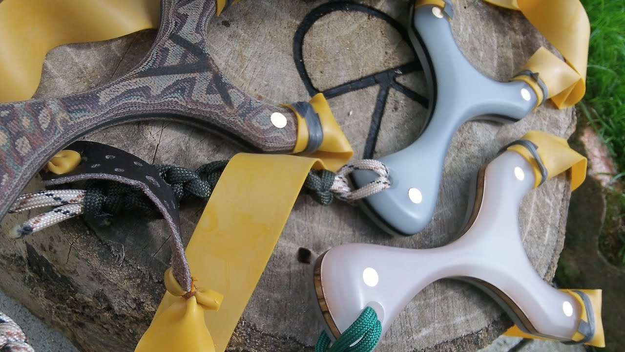 2 Glow in the Dark Kirinite and a Cobra Micarta Slingshot Catapult ...
