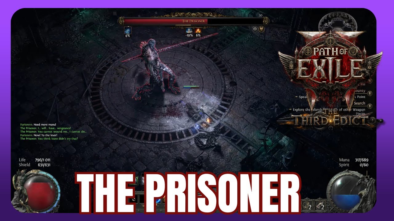 Path of Exile 2 - 0.3.0 - THE PRISONER - Abandoned Prison - Act 4 Boss ...