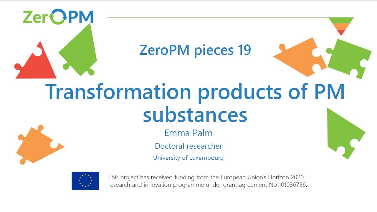 ZeroPM pieces #19: Transformation products of persistent and mobile substances - YouTube