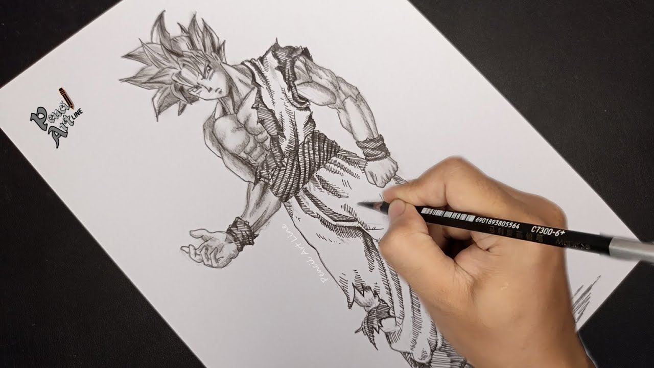 How To Draw Goku's Mastered Ultra Instinct | Tutorial Easy | Beginners ...