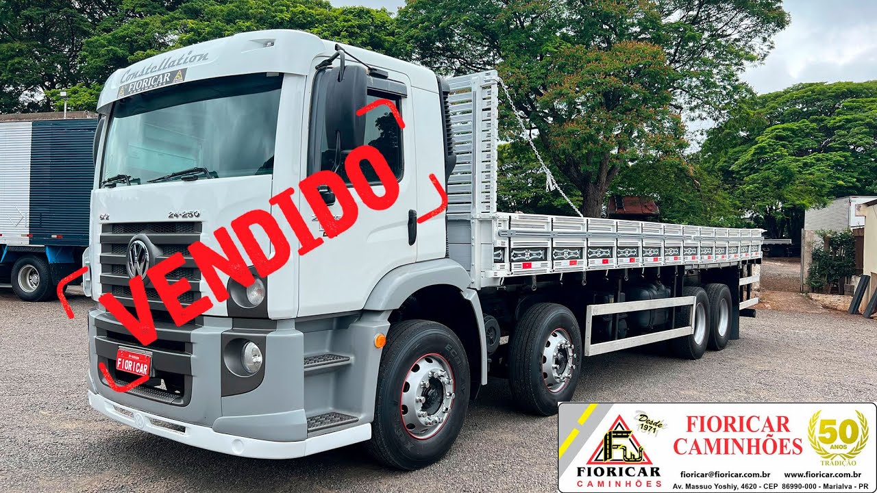 VW 24 250 CONSTELATION 2011/2012 4°EIXO ORIGINAL CARROCERIA 8.80MTS ...