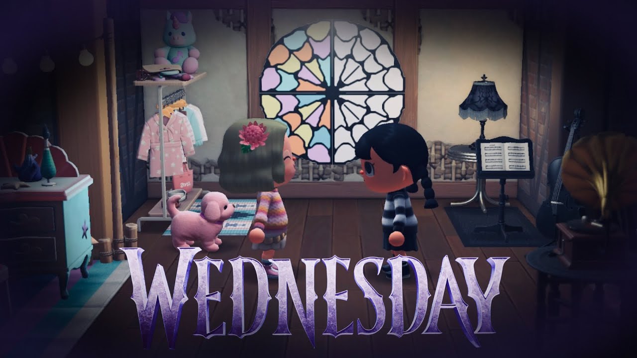 WEDNESDAY….. in ANIMAL CROSSING?! | Wednesday Inspired ACNH Video🕷️🎵 ...