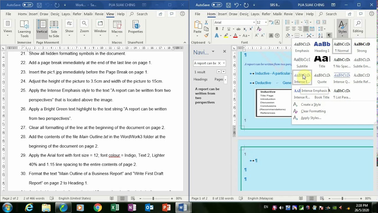 MS Word Work 3 Section 2 Q17-31 - YouTube