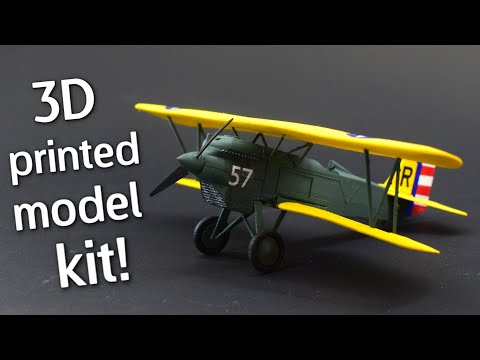 Completely 3D Printed! Curtiss P-1 Hawk Model Kit in 1/72 Scale - Build