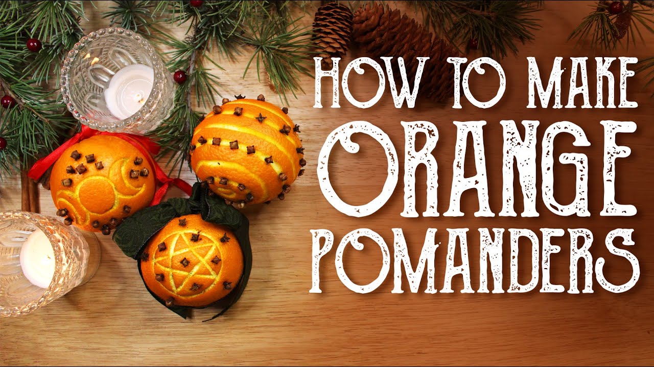How to Make Orange Pomanders for Yule, Orange & Clove Gift, Witchy ...