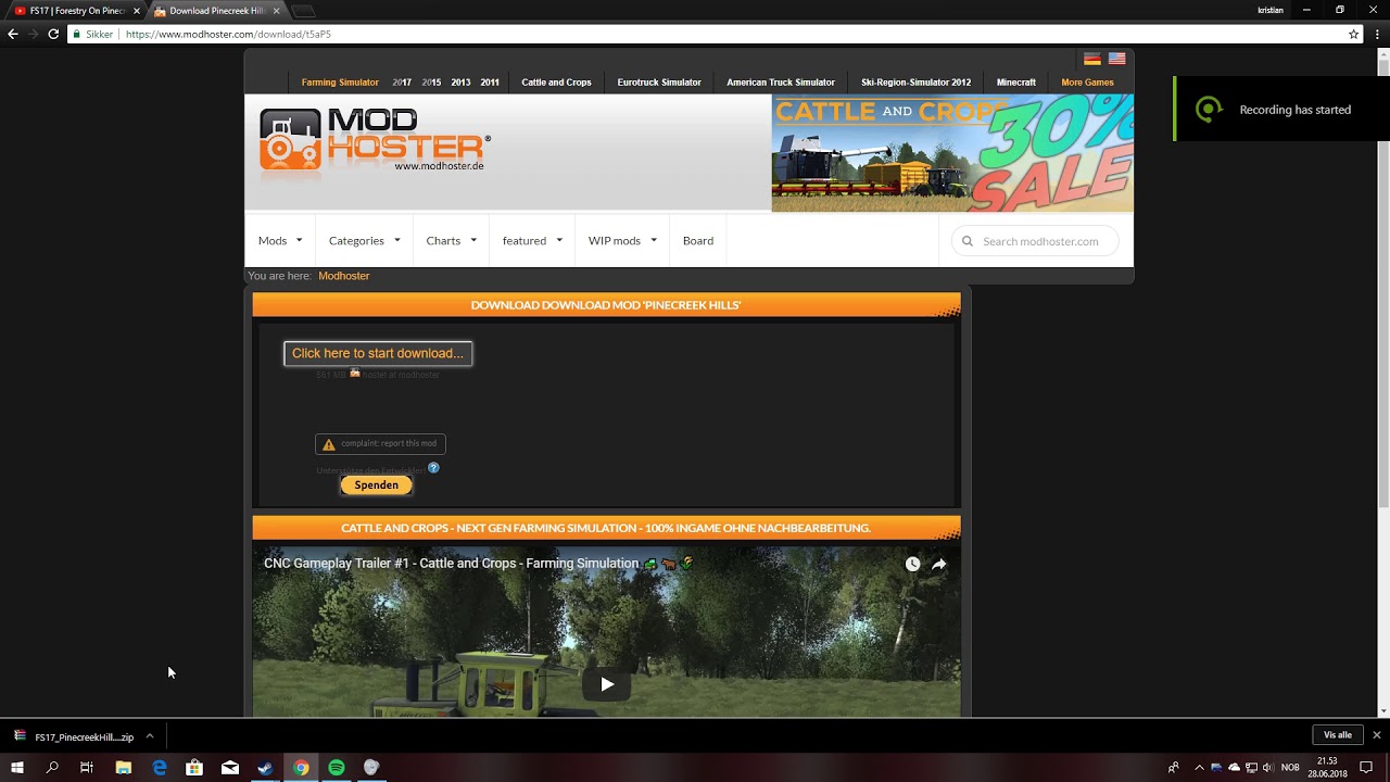 How To Install Mods/Maps from ModHoster (Pinecreekhills) - YouTube