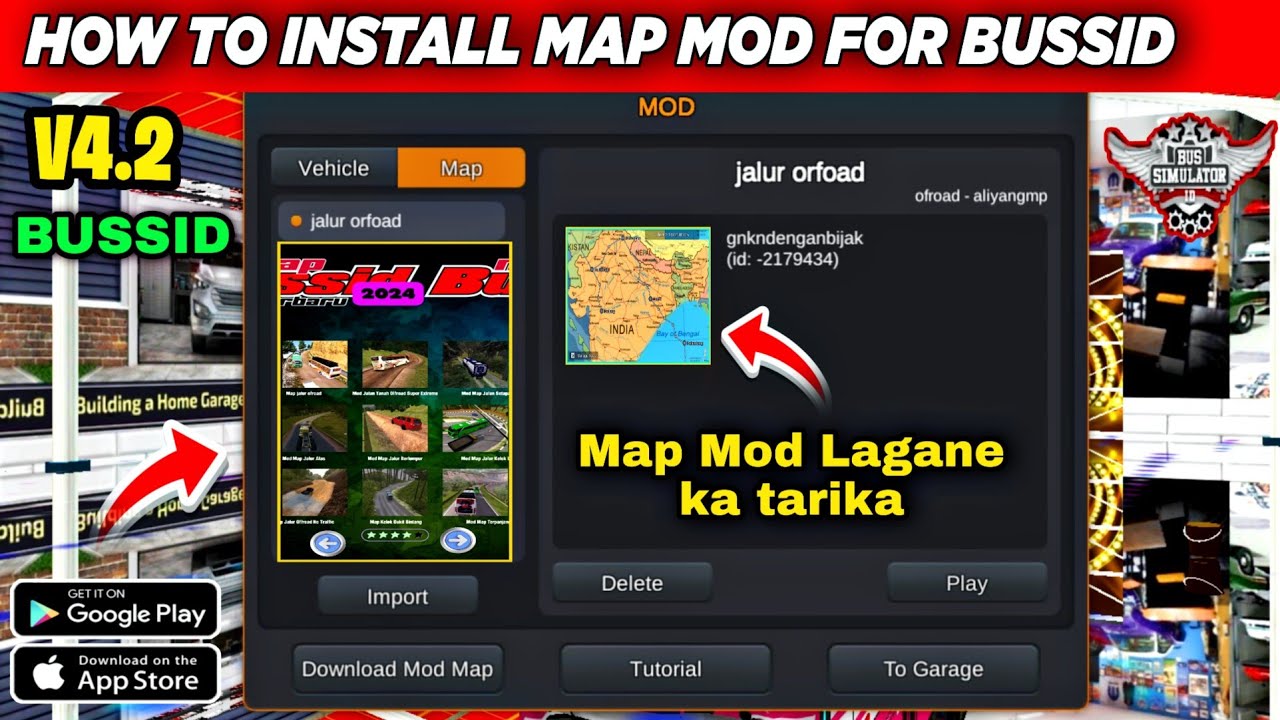 How to install Map Mod in Bus Simulator Indonesia v4.2 / Bussid Map Mod ...
