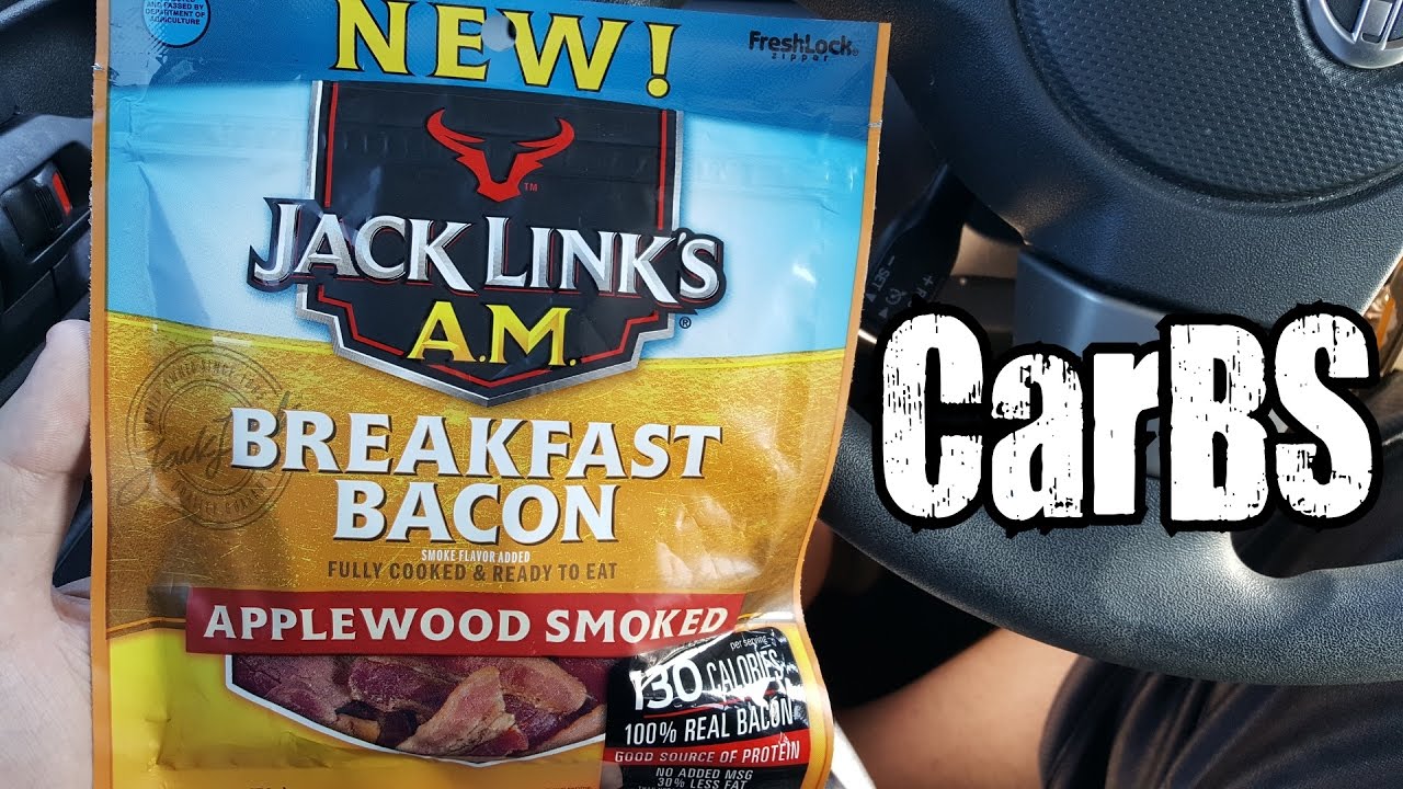 Jack Link's Applewood Smoked Breakfast Bacon Review - CarBS - YouTube