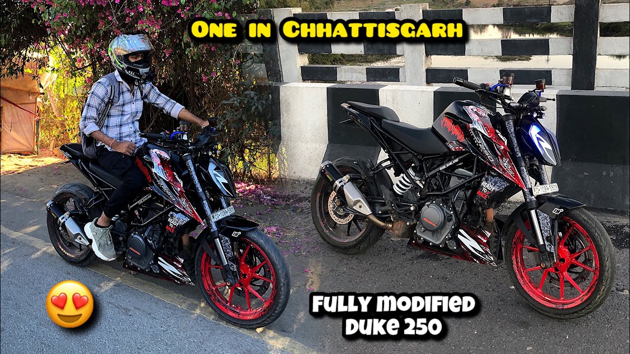 FULLY MODIFIED KTM DUKE 250 | Duke 250 With Custom Paint And Graphics ...