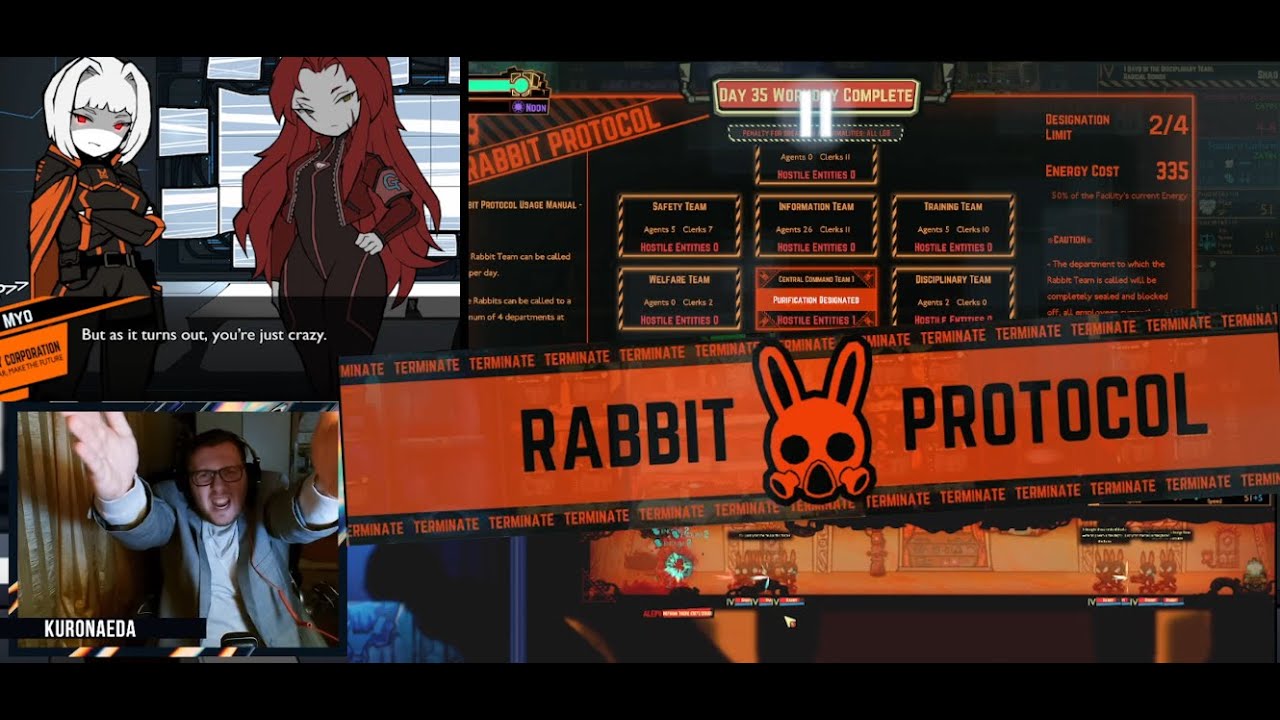 👉🧠 RABBIT PROTOCOL (Lobotomy Corporation #10) - Kuro Naeda Live Show ...