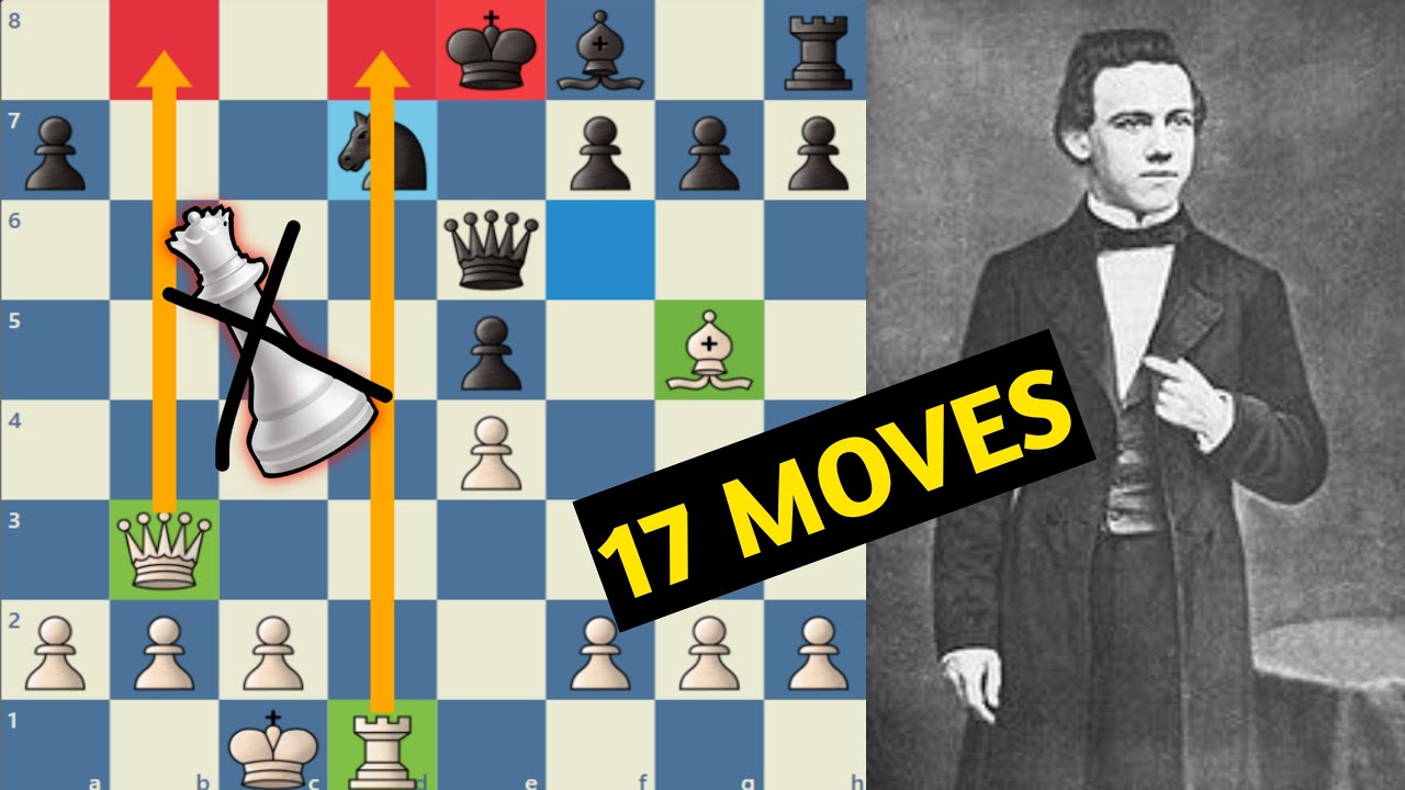 Immortal Queen Sac!!Paul Morphy Beats Duke Karl in 17 Moves Paris(1858 ...