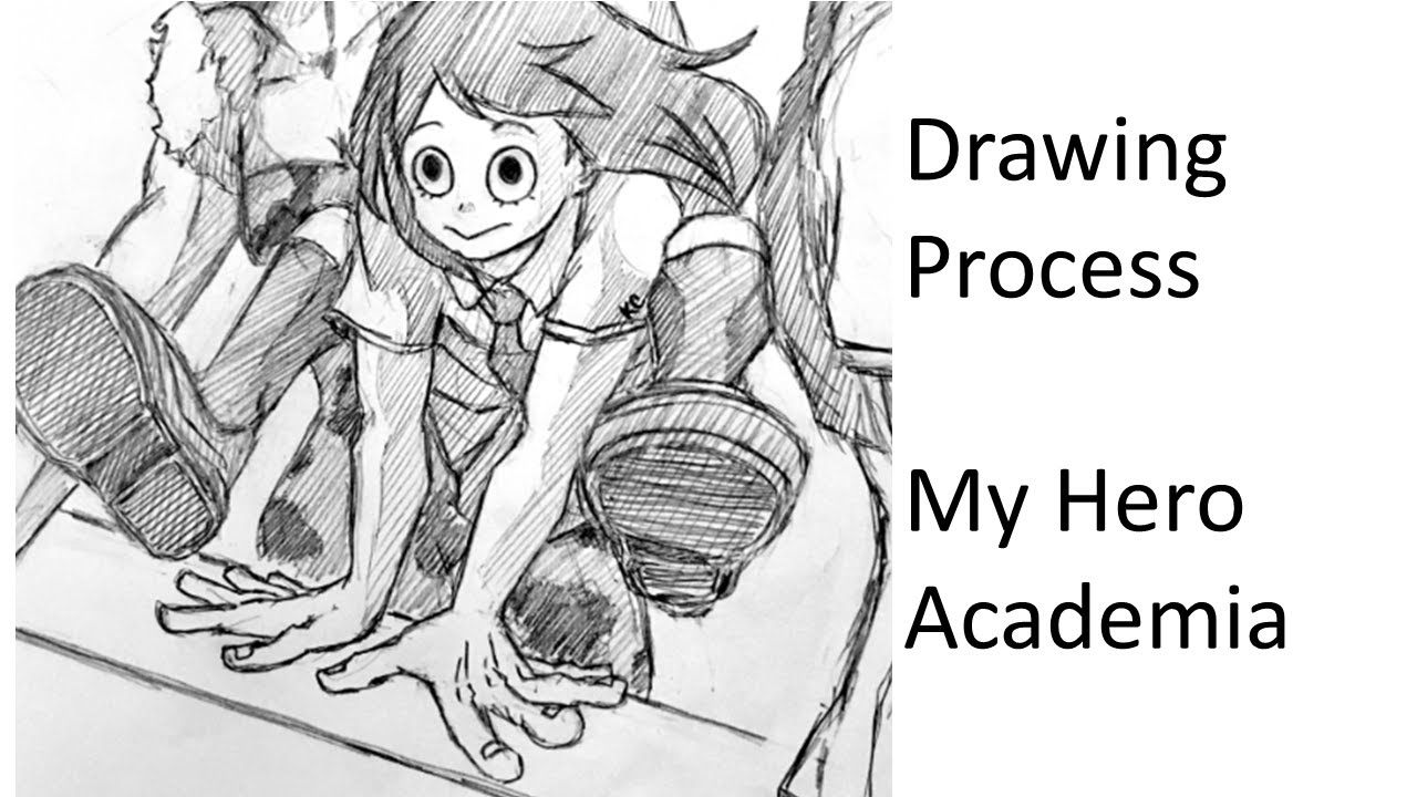 Uraraka, Asui, and Ashido | My Hero Academia | Drawing Process - YouTube