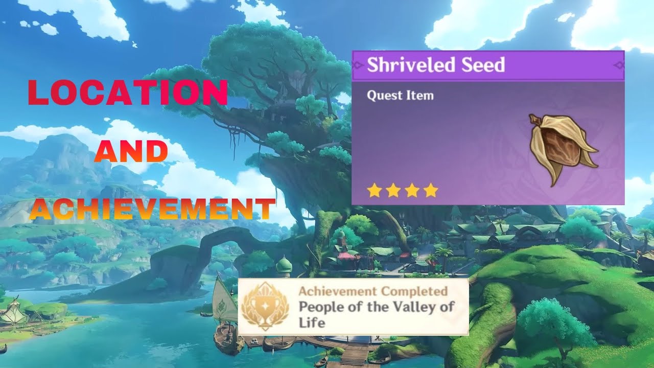 Shriveled Seed|Location and Achievement|Genshin - YouTube