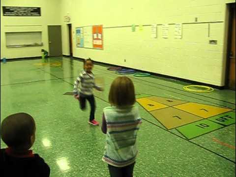 PE Game - ABC Match Relay Kindergarten - YouTube