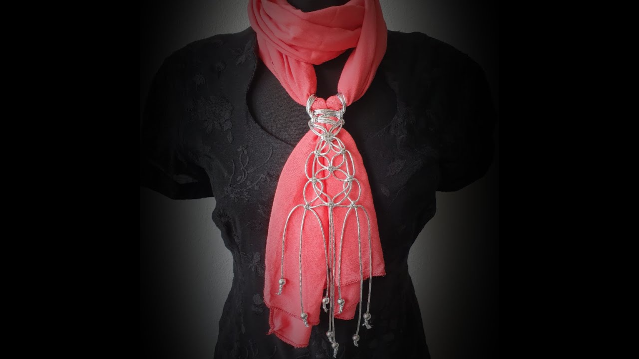 Braided silver decor for a scarf #knot #twisted #easyknot #easy #simple ...