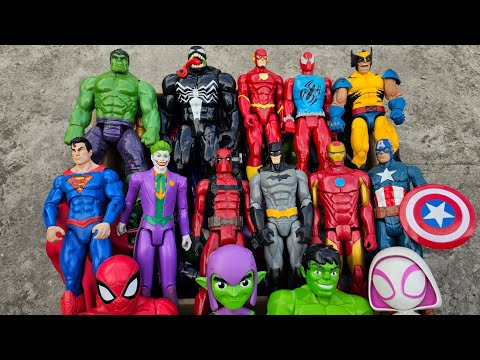 Avengers Superhero Hulk Ironman Captain America Spiderman Batman Venom Flash Toys Unboxing Video
