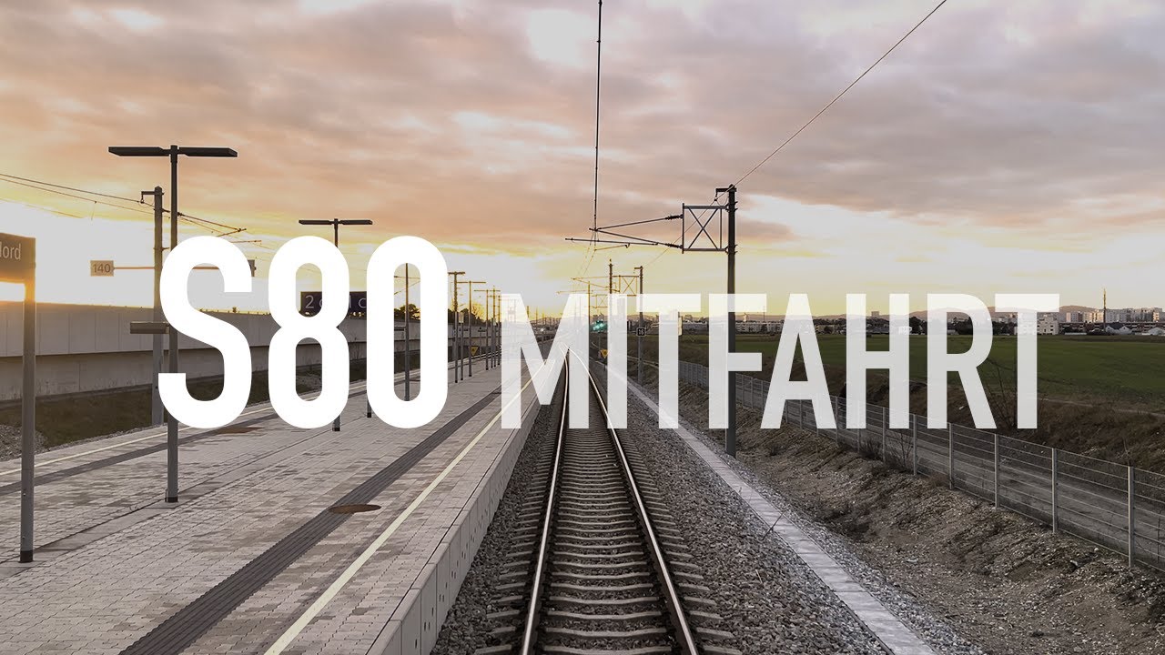 [S80] Abendliche Führerstandsmitfahrt im ÖBB Cityjet [Aspern Nord nach ...