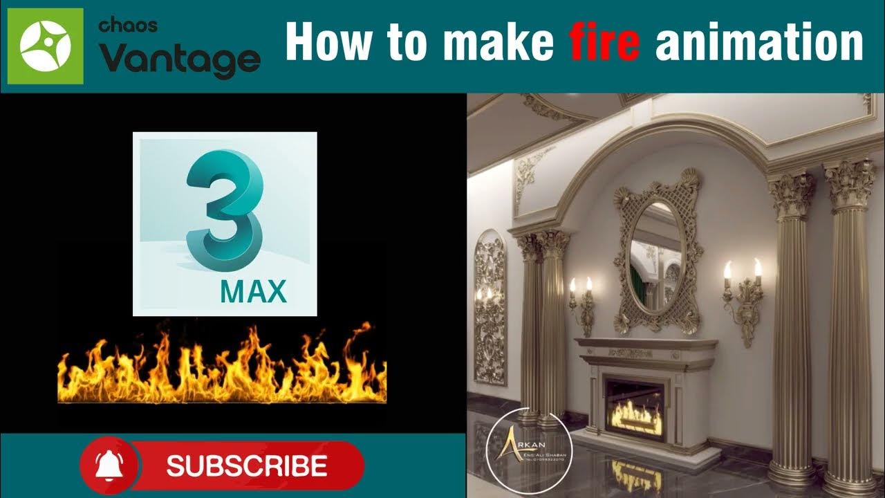 كيفية عمل أنيميشن احترافي للنار في برنامج 3D Max #animation #3dmax #vantage #fire #rendering ...