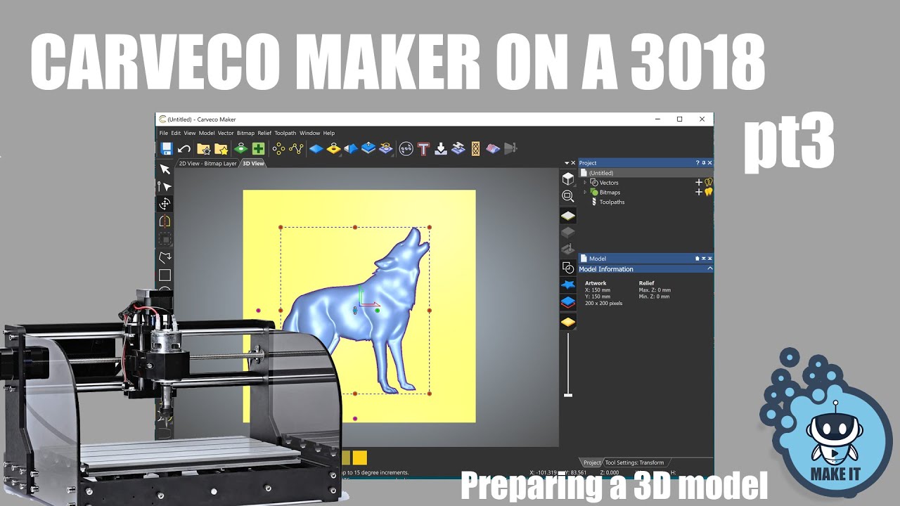 3018 CNC - Preparing our first 3D model for cutting - YouTube