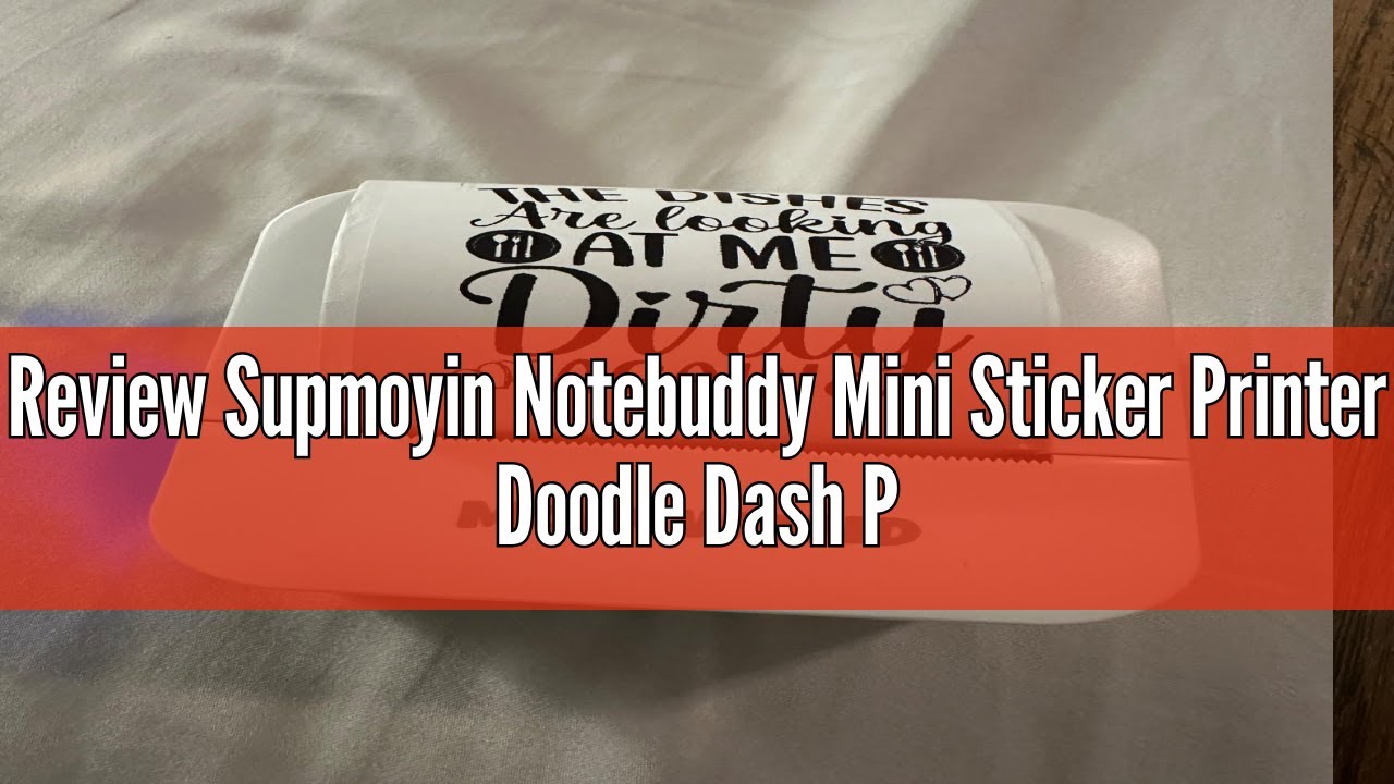 Review Supmoyin Notebuddy Mini Sticker Printer Doodle Dash Portable Thermal Printer Inkless ...