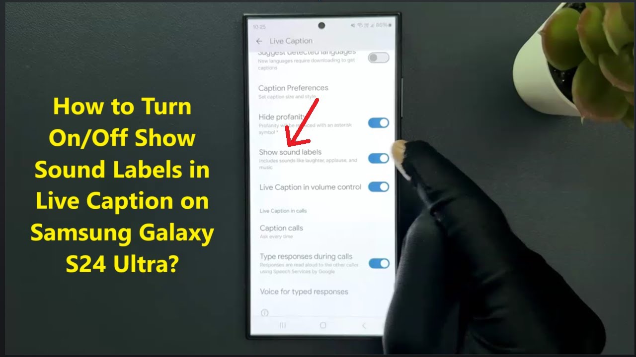 How to Turn On/Off Show Sound Labels in Live Caption on Samsung Galaxy ...