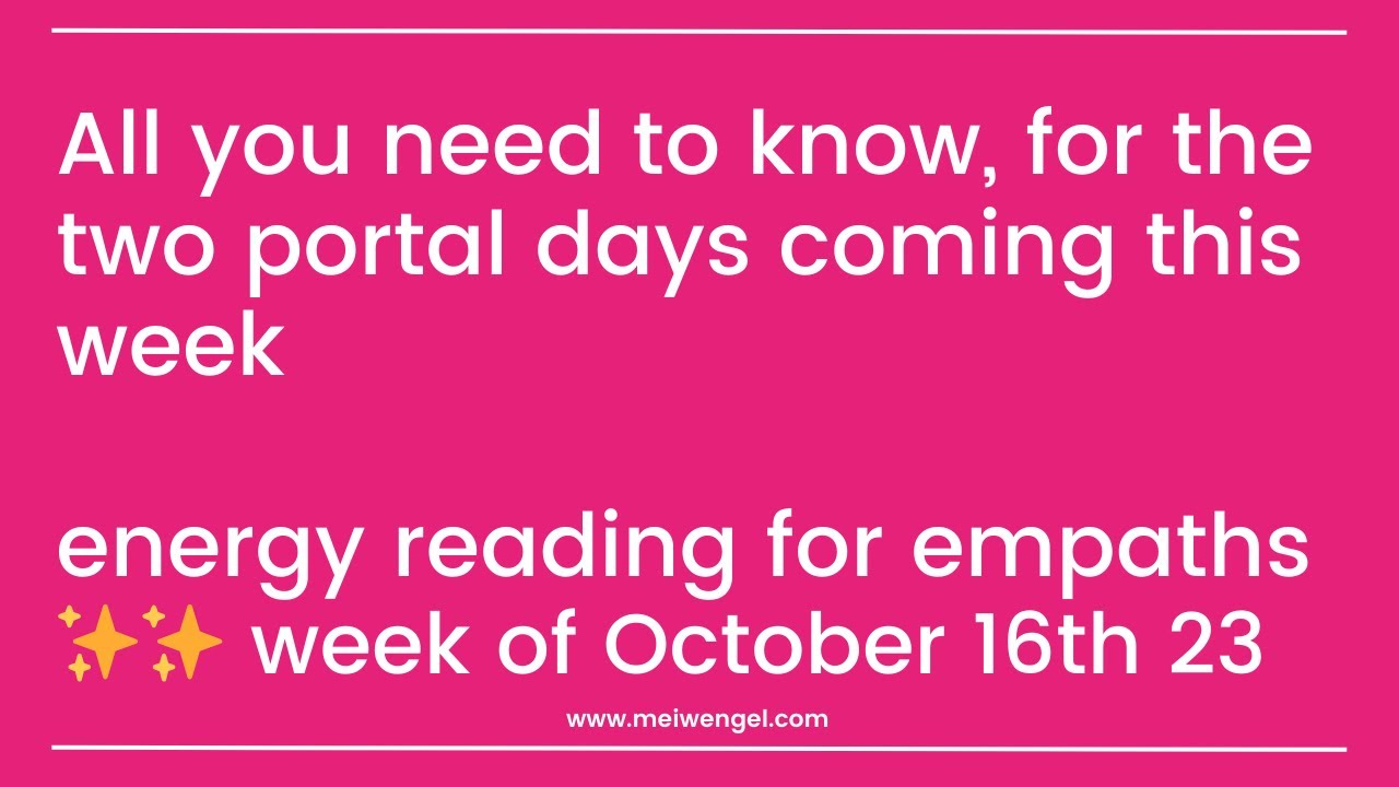 All you need to know, for the two portal days coming this week - energy ...