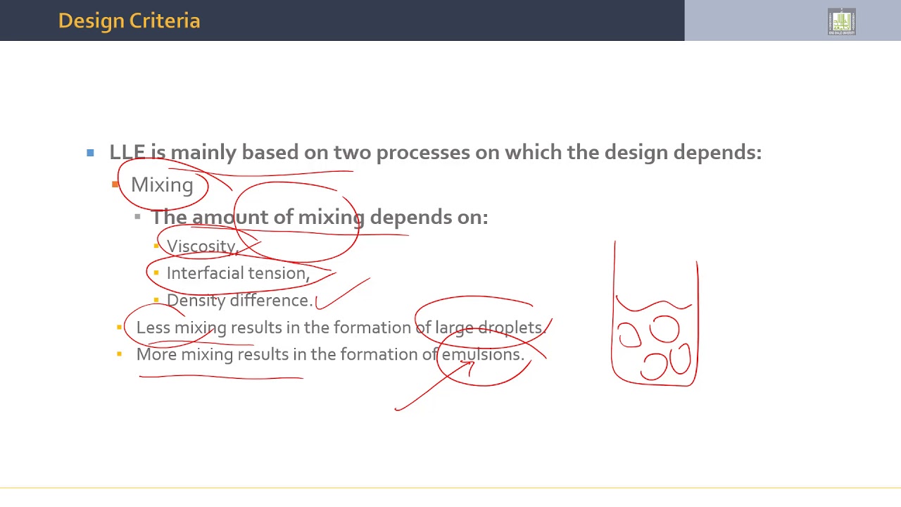 Separation Processes | 5-17 | LLE Equipment Design Criteria - YouTube
