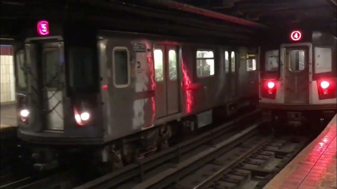 IRT Eastern Parkway Line: Manhattan-bound 2, 3, 4 & 5 Trains at Borough Hall, Brooklyn, NYC ...