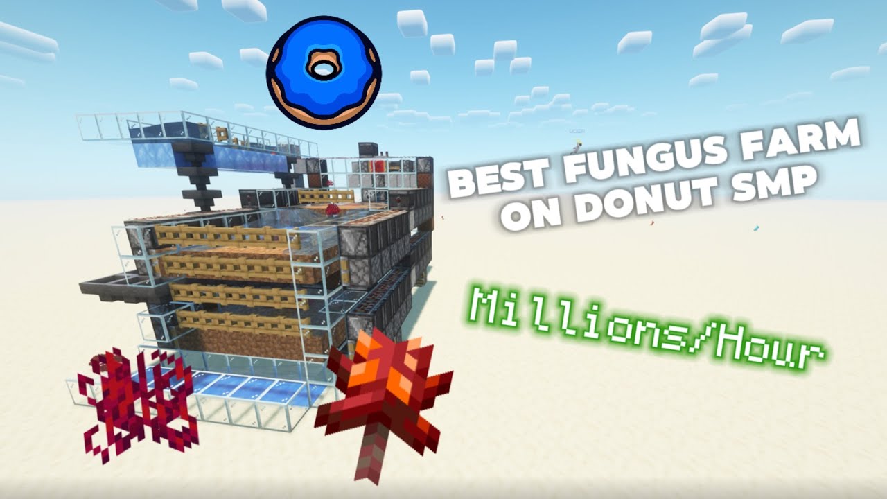 Best Fungus Farm Tutorial | Best Fungus Farm For Donut SMP - YouTube