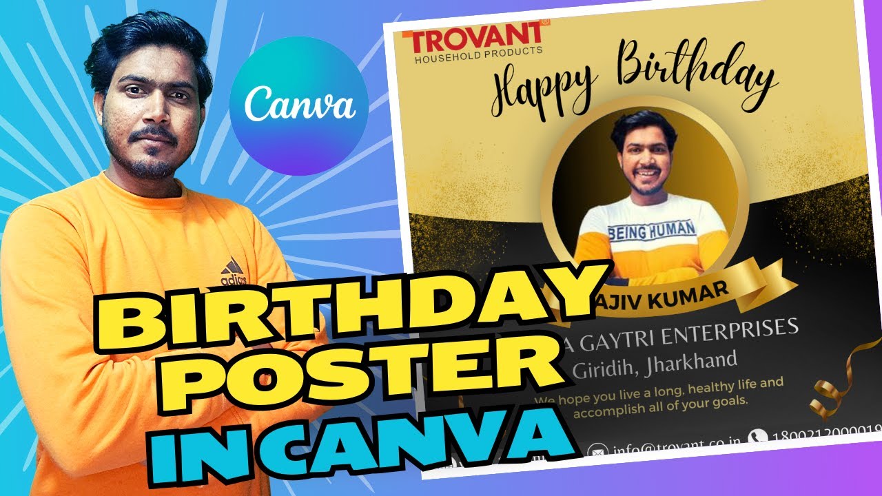 How to Create a Birthday Poster Using Canva | Birthday Creative in ...
