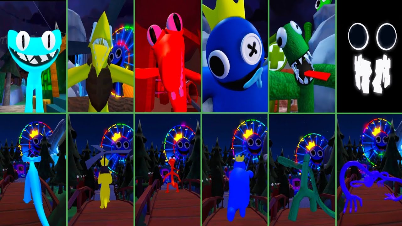 Rainbow friends chapter 2 all Monster jumpscre V'S 🌈 Rainbow friends ...