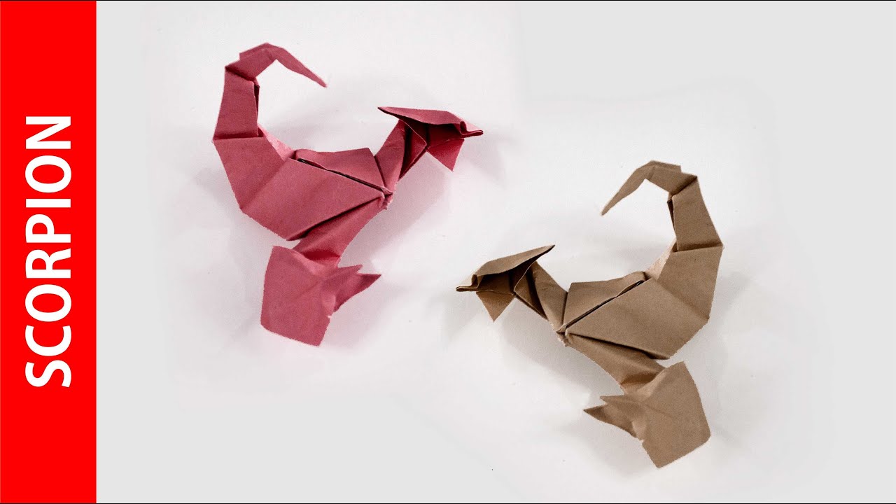 Origami SCORPION; Origami stinging SCORPION; Origami Easy - YouTube