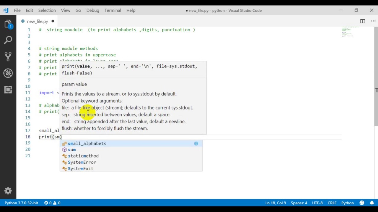 python string module in hindi - YouTube