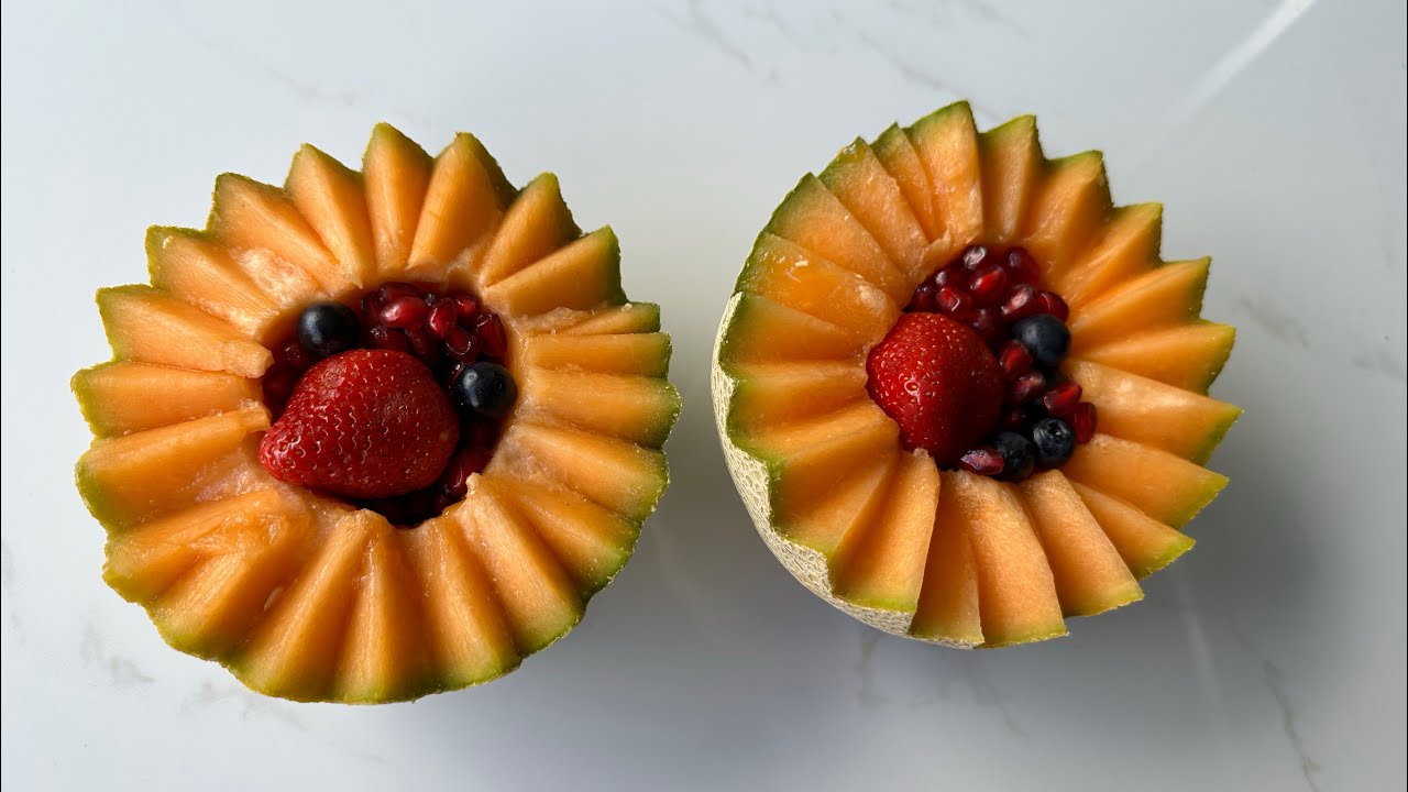 Best Rockmelon Cutting#fooddecoration #shorts#youtubeshorts #rockmelon ...