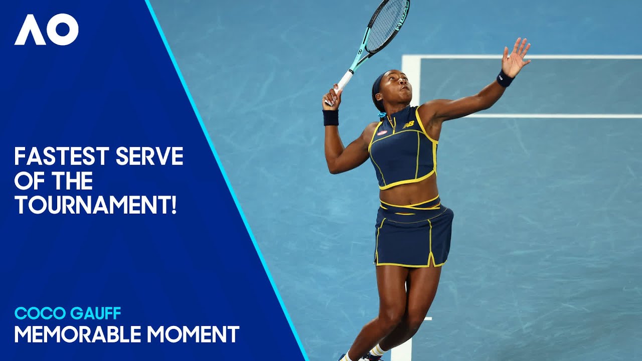 Huge Coco Gauff Serve Clocks 201km/h | Australian Open 2024 - YouTube