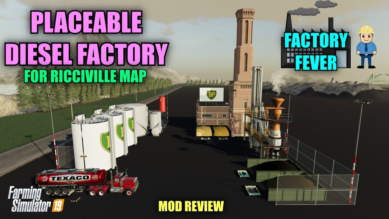 BP Placeable Diesel Factory & Storage Silo With Tanker Mod Review - YouTube