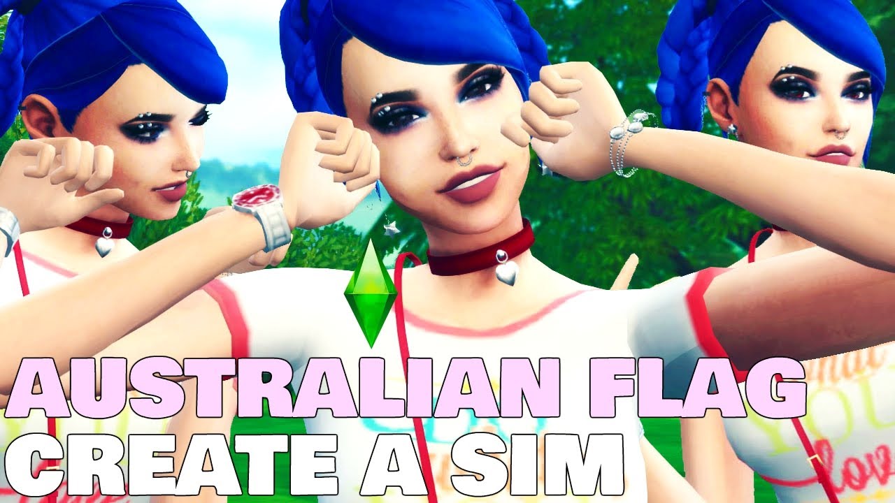 The Sims 4 Country Flag Inspired CAS || AUSTRALIA ️ - YouTube