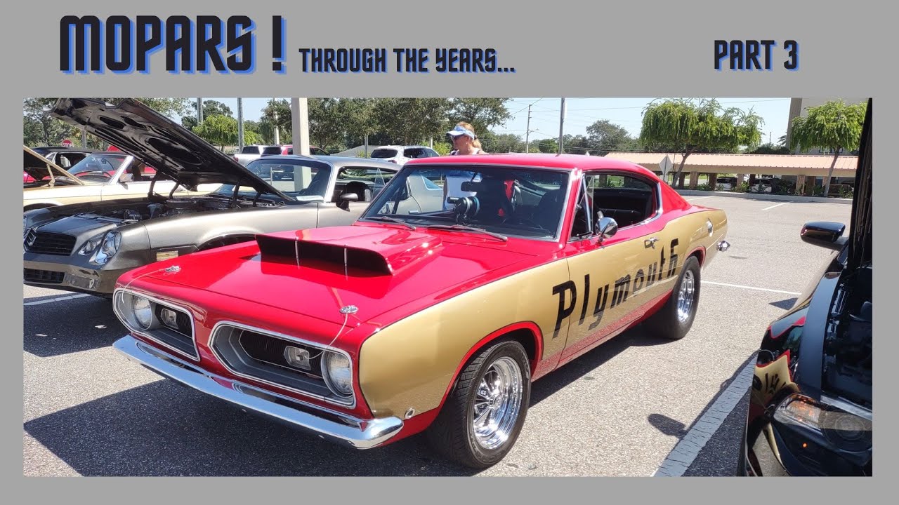 MOPAR CARS! - Part 3. Charger Challenger Dodge Cuda Barracuda - YouTube