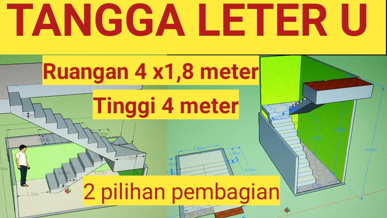 CARA MEMBUAT TANGGA LETER U,, TINGGI 4 METER - YouTube