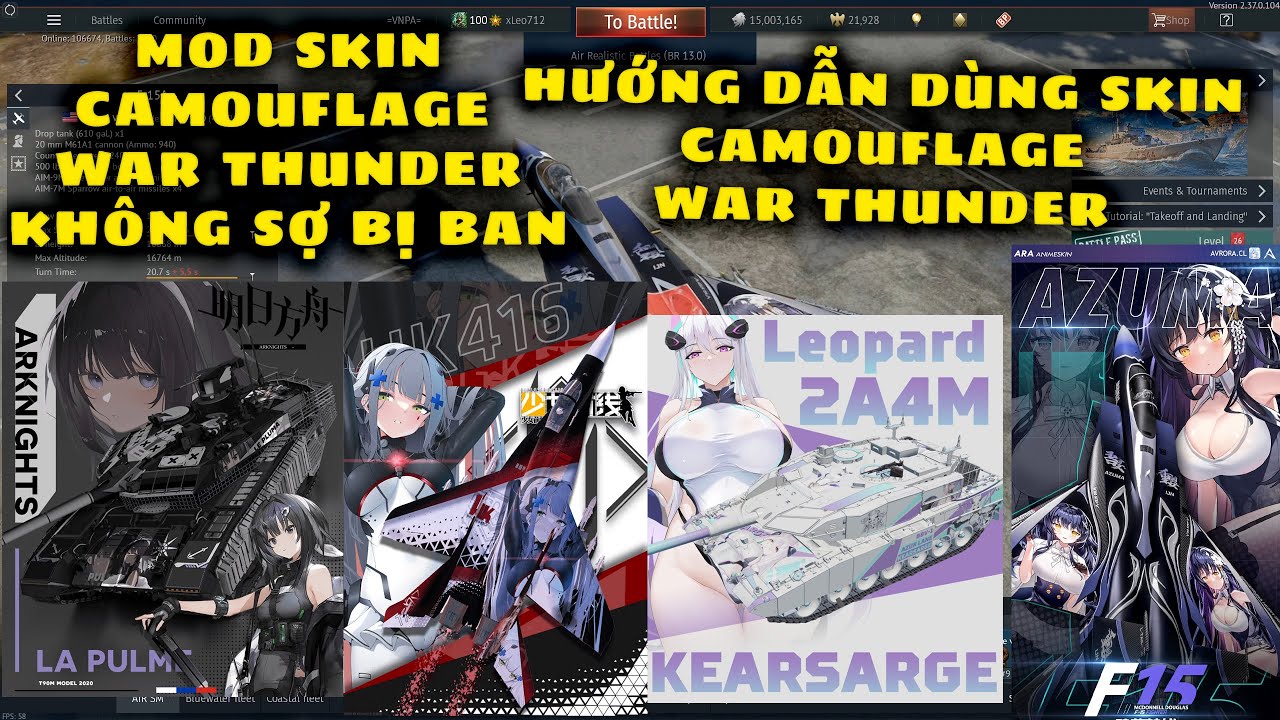 Hướng Dẫn Cài đặt Skin Cho War Thunder Youtube 8772