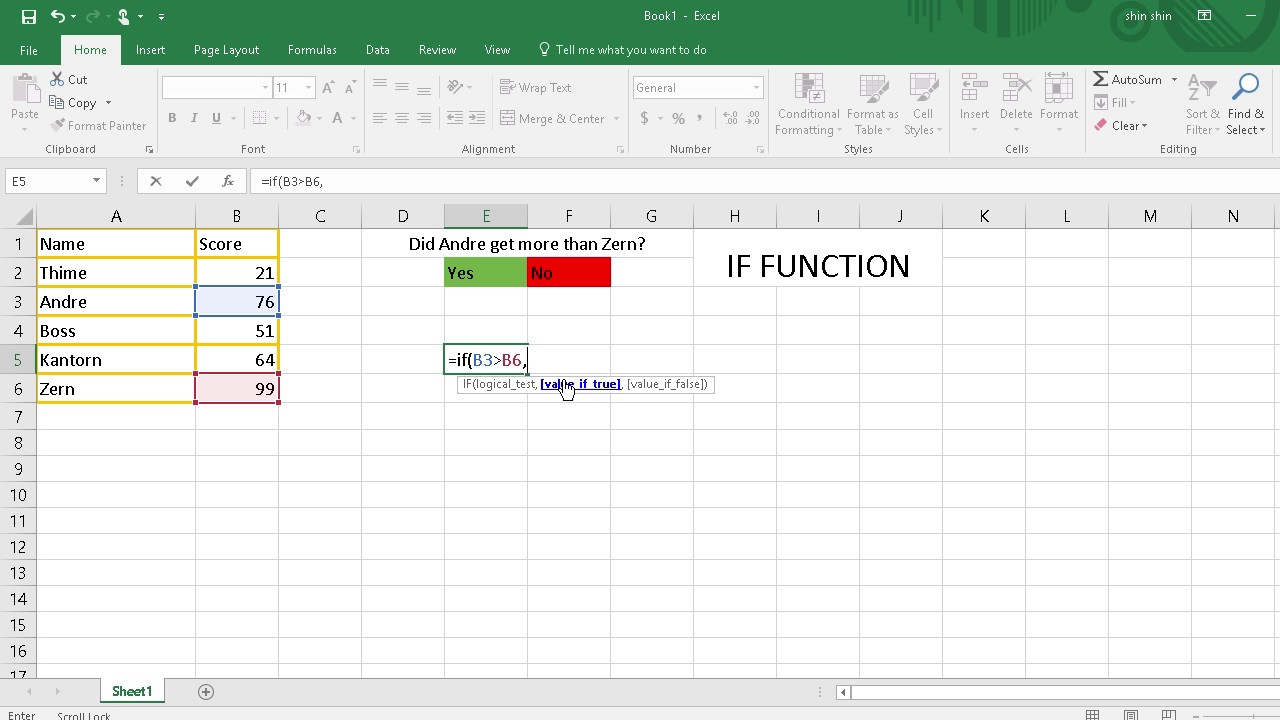 IF Function - YouTube