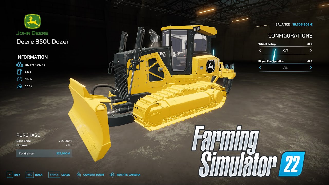 FS22 – John Deere 850L Bulldozer #Mod - YouTube