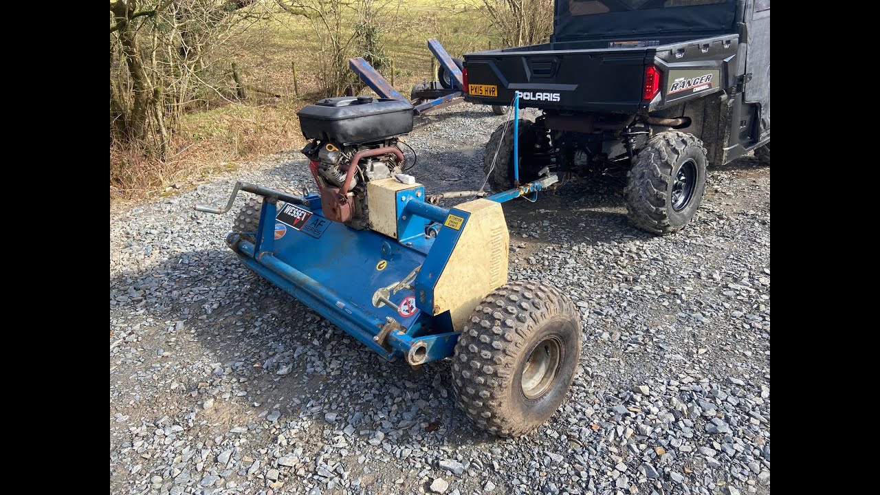 WESSEX AF120 FLAIL ATV TOPPER WITH ROAD TRAILER SOLD BY www ...